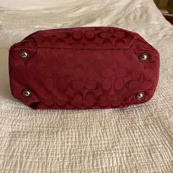 Coach | Bags | Coach Signature Print Buckle Handle Tote | Poshmark